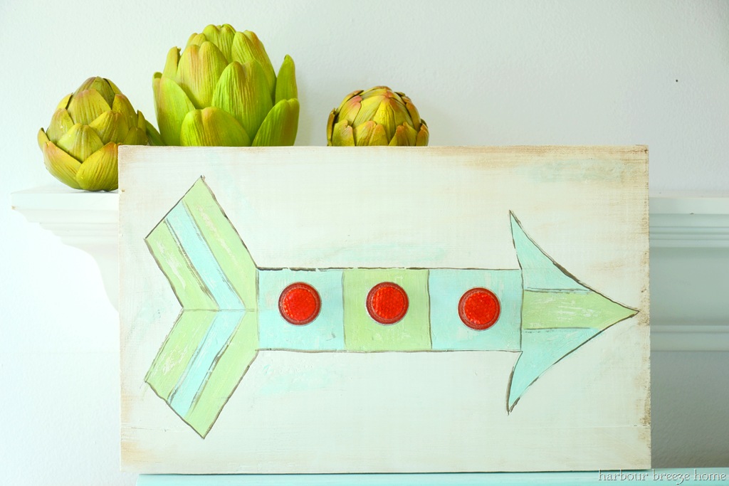 Handmade Walls and Light Reflector Arrow Sign Tutorial - Harbour Breeze ...