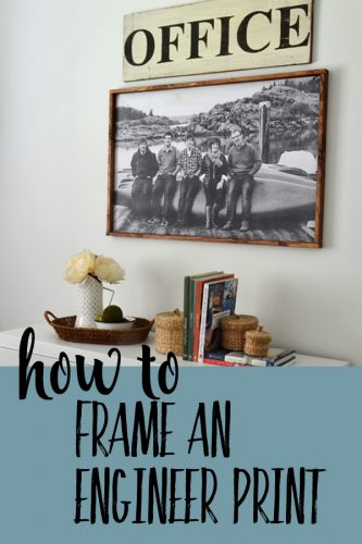 DIY Large Art Project | Framed Engineer Print