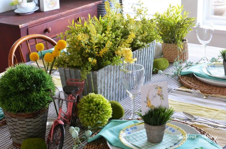 Creative Spring Centerpiece and Tablescapes | Spring Decor Blog Hop