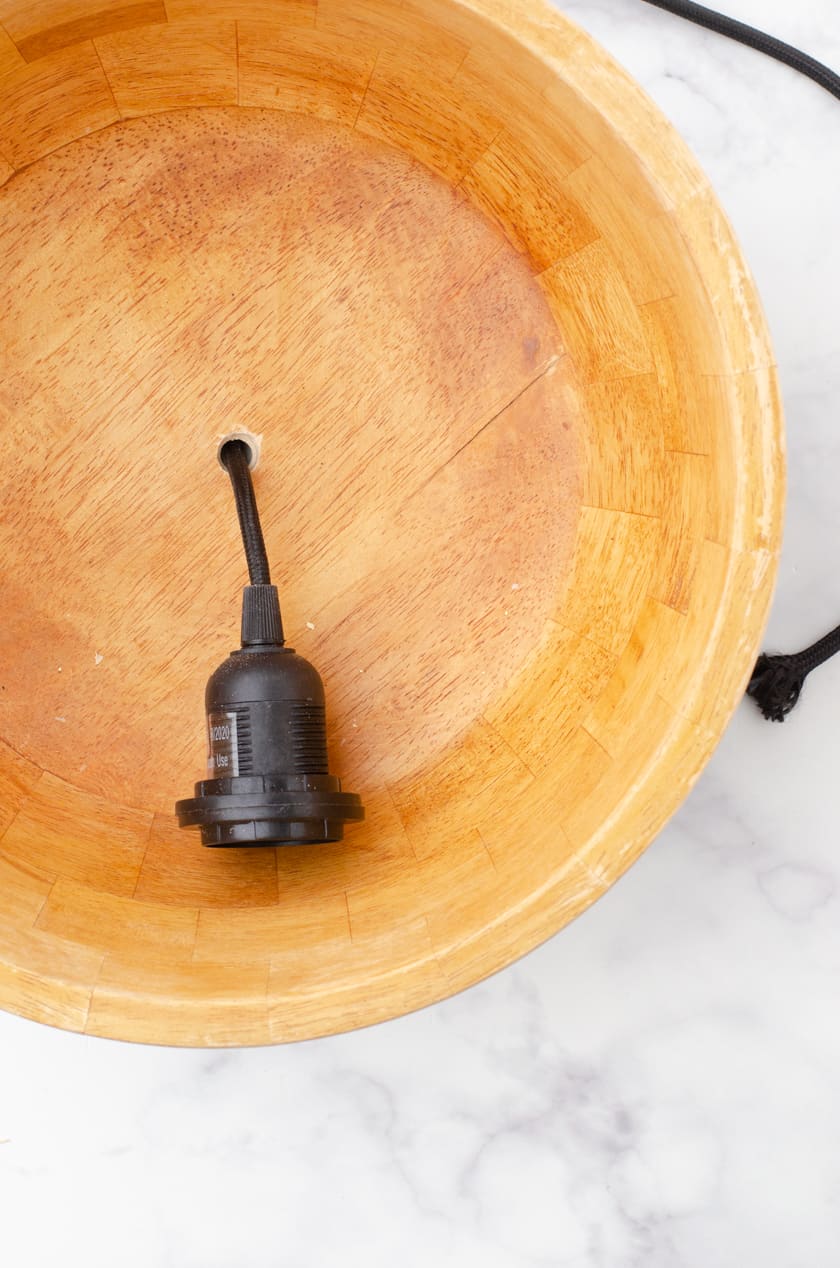 How to Make a DIY Kitchen Pendant Light out of a Bowl - Harbour Breeze Home