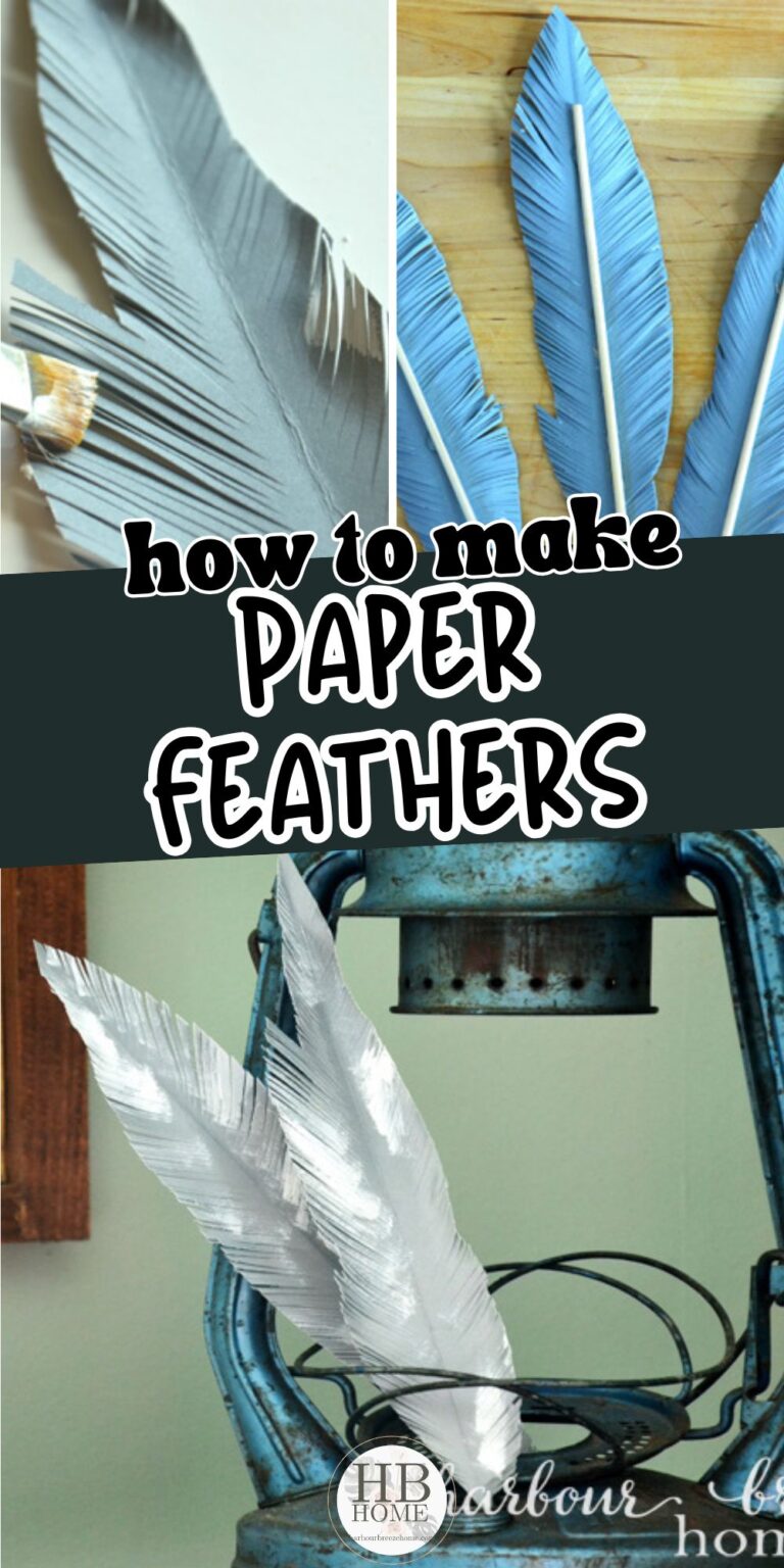 Simple Handmade Paper Feathers - Harbour Breeze Home