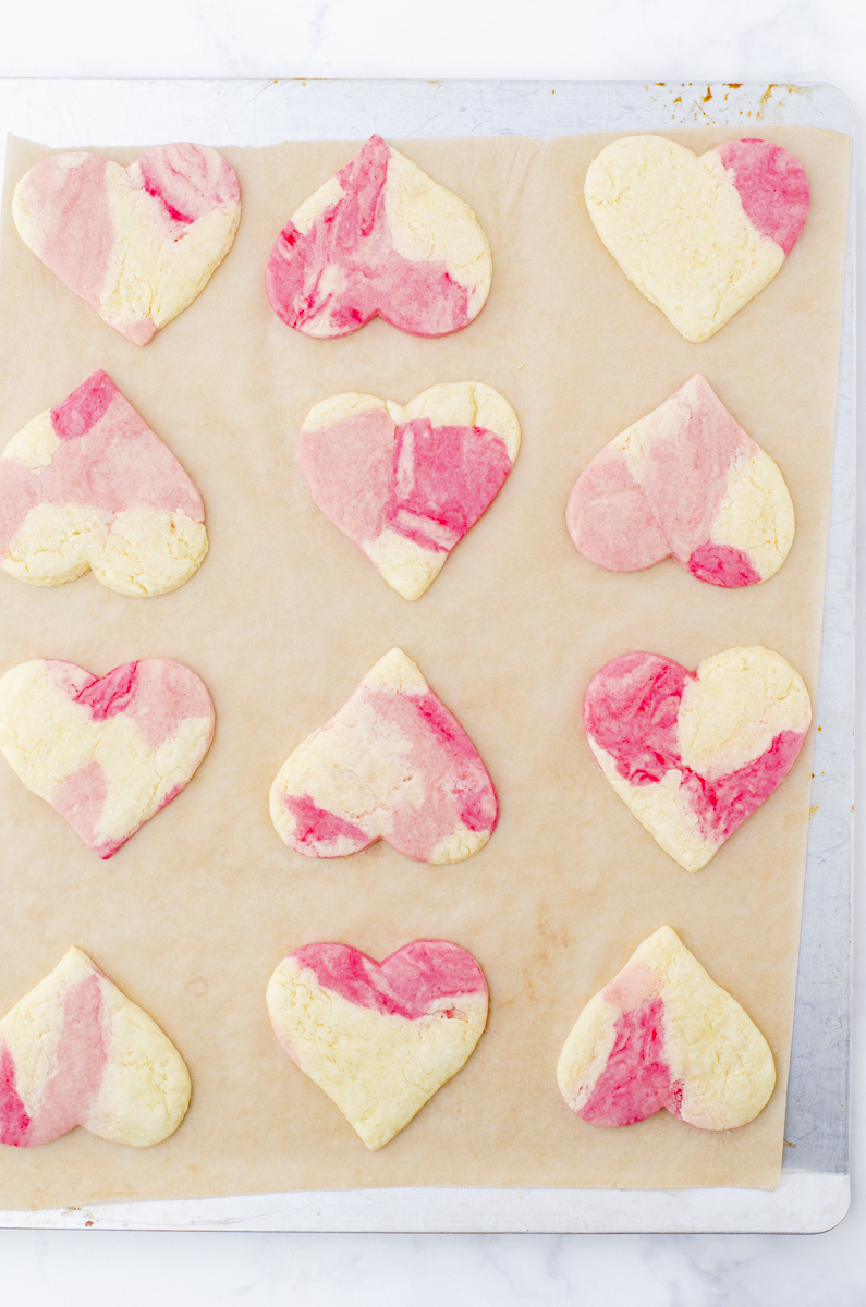 Pink Marble Heart Sugar Cookies Recipe - Harbour Breeze Home
