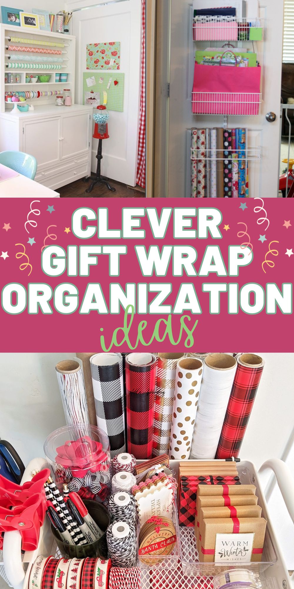Wrapping Paper Storage Ideas - Harbour Breeze Home