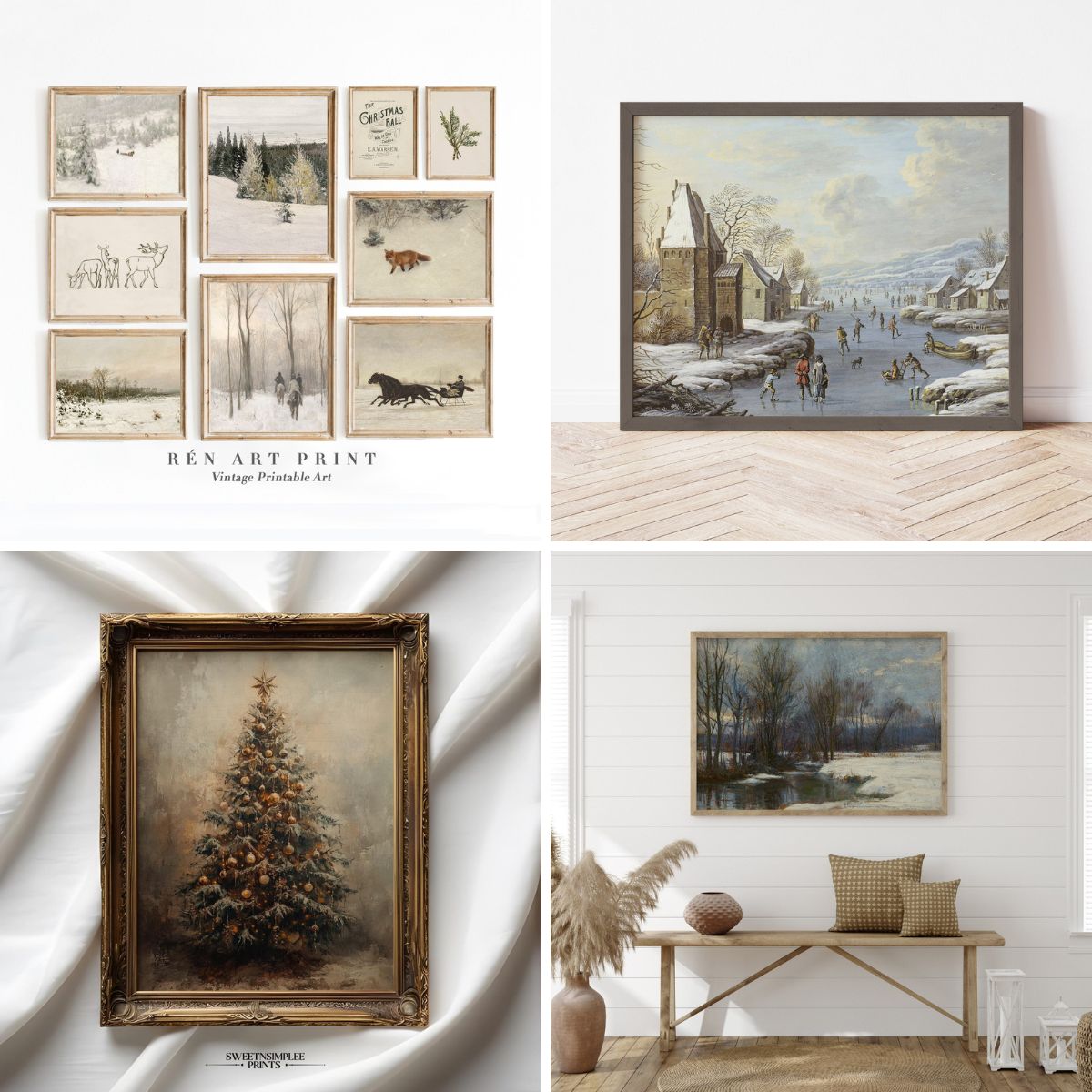 Vintage Wall Art Prints for a Cozy Christmas & Winter Refresh - Harbour ...