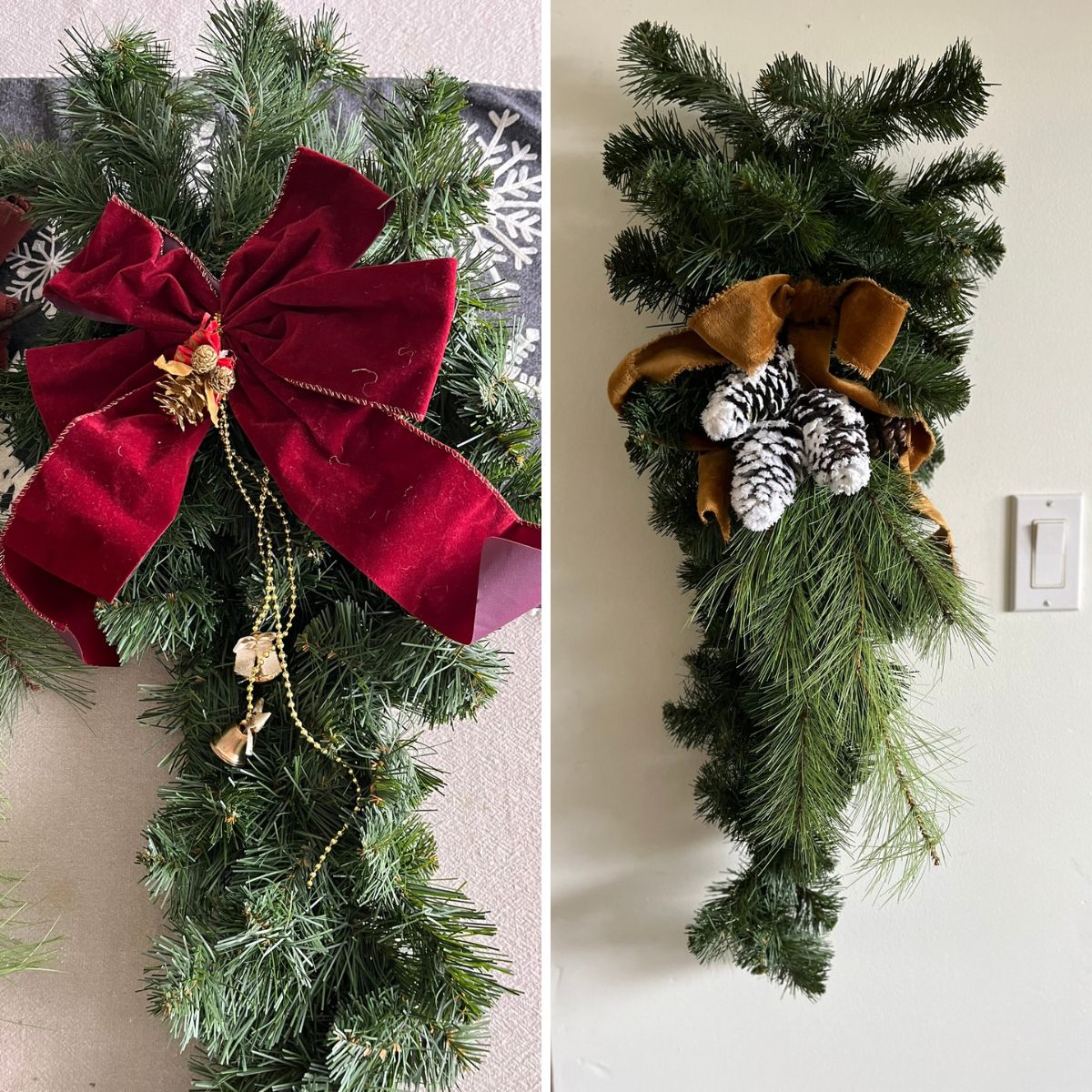 Upcycled Christmas Decorations: Give Old Faux Swags New Life! - Harbour ...